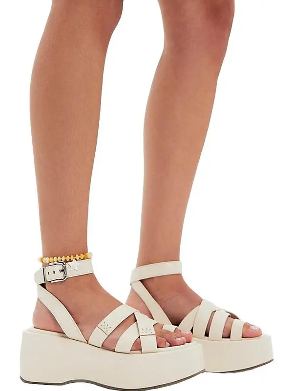 Free People Hazel Flatform Sandals - Bone