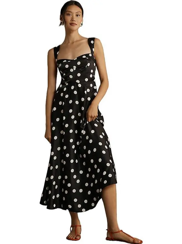 Maeve Jocelyn Sleeveless Slip Midi Dress - Black