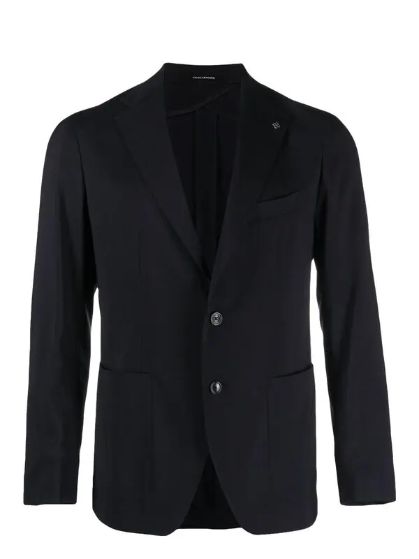 Tagliatore Virgin Wool-blend Blazer - Blue