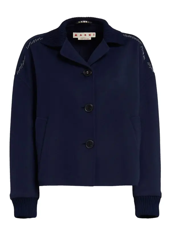 Marni Wool-cashmere Shirt Jacket - Blue