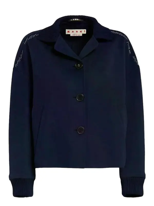 Marni Wool-cashmere Shirt Jacket - Blue