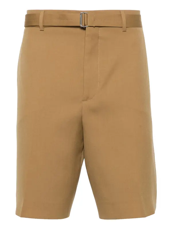 LANVIN Pressed Crease Tailored Shorts - Brown
