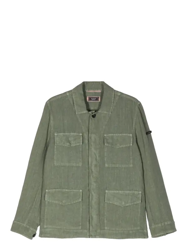 Peserico Four-pockets Linen Shirt - Green