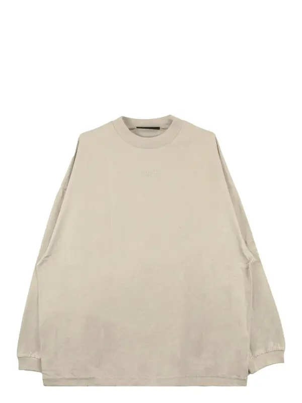 Fear Of God Logo-embroidered Long-sleeve T-shirt - Neutrals