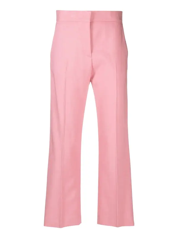 MSGM Straight-leg Cropped Trousers - Pink