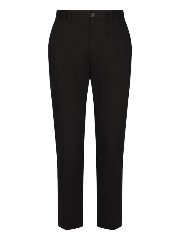 Dolce & Gabbana Mid-rise Tapered-leg Trousers - Black