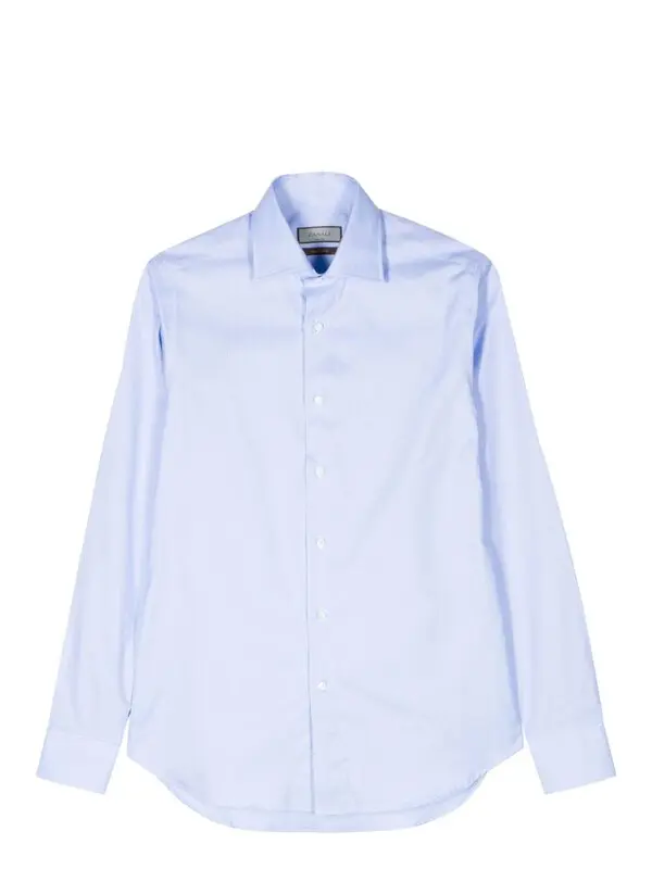 Canali Long-sleeve Cotton Shirt - Blue