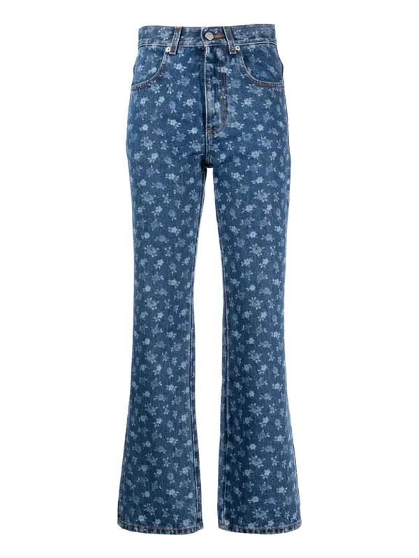MOLLY GODDARD Dorianna Straight-leg Jeans - Blue