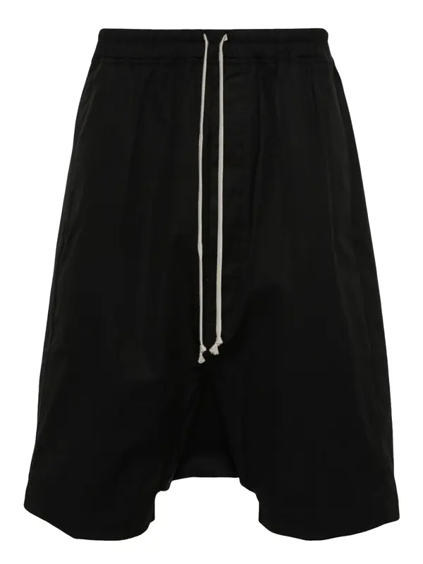 Rick Owens Poplin Drop-crotch Shorts - Black