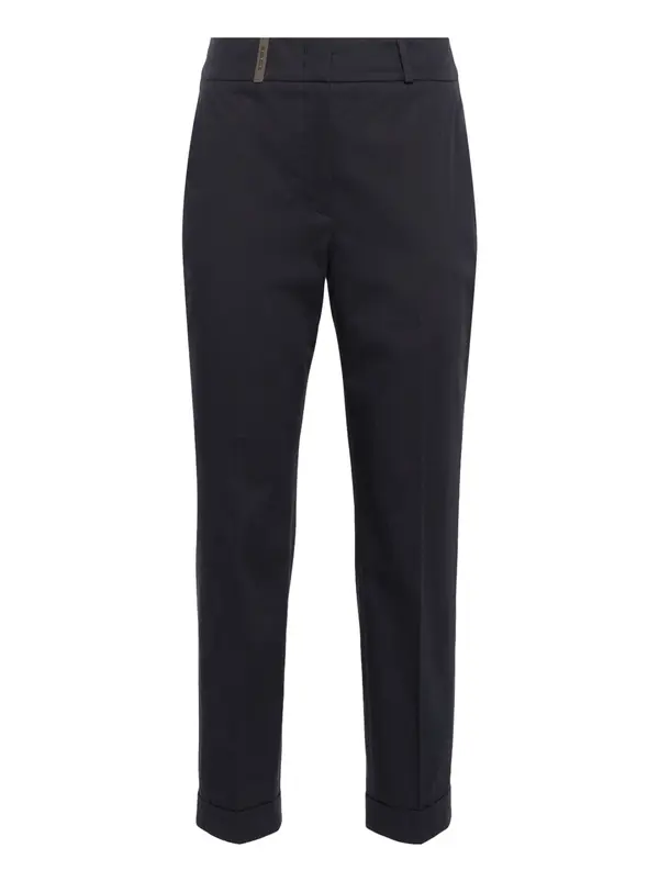 Peserico Cropped Trousers - Blue