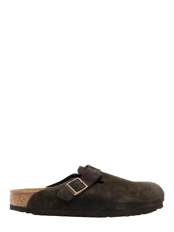 BIRKENSTOCK Boston Suede Clogs - Brown