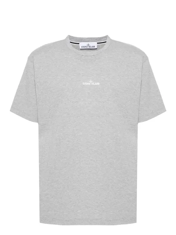 Stone Island Logo-print Cotton T-shirt - Grey