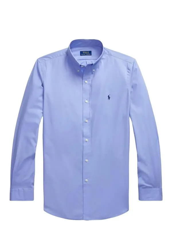 Polo Ralph Lauren Polo Pony-embroidered Cotton-blend Shirt - Blue