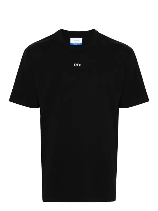 Off-White Logo-print Cotton T-shirt - Black