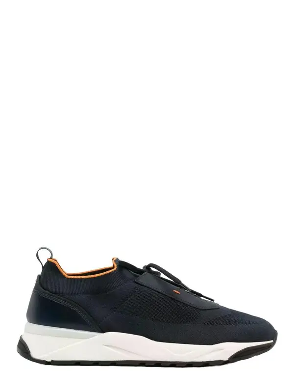Santoni Knitted-upper Sneakers - Blue