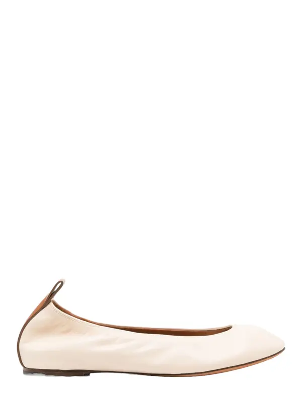 LANVIN Round-toe Ballerina Shoes - Neutrals