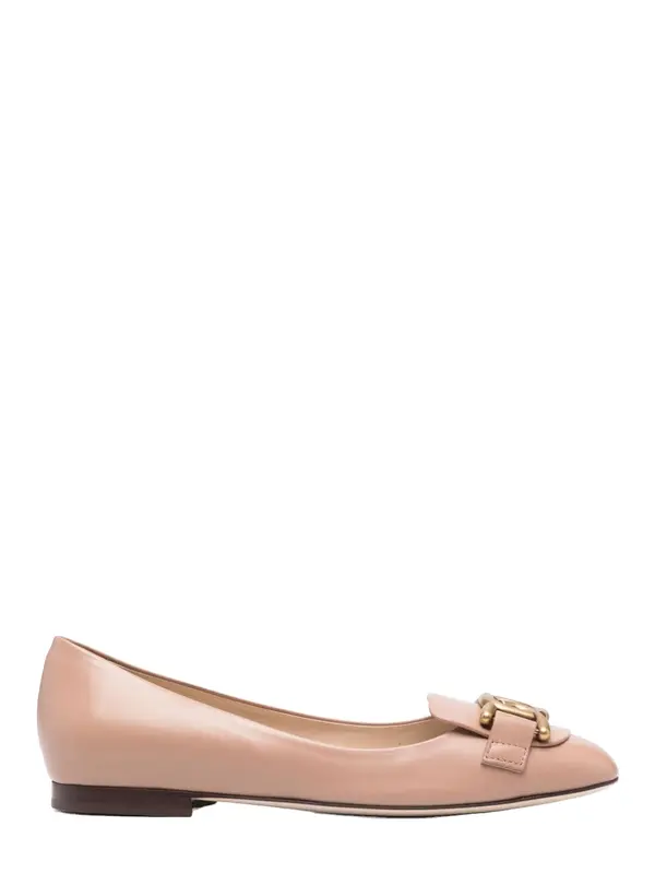 TOD'S Leather Ballerina Shoes - Pink