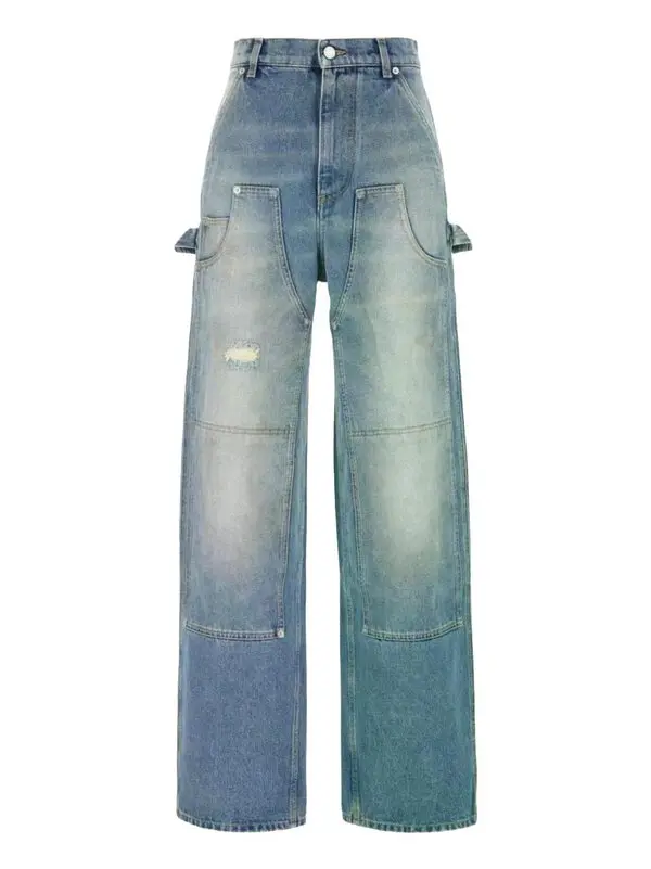Moschino Mid-rise Wide-leg Jeans - Blue