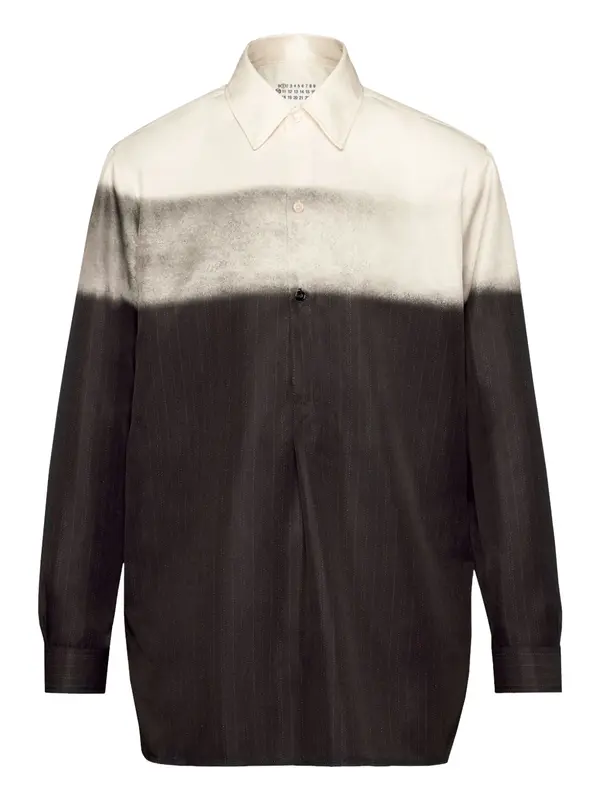 MAISON MARGIELA Trompe L'oeil Pinstripe Shirt - Neutrals