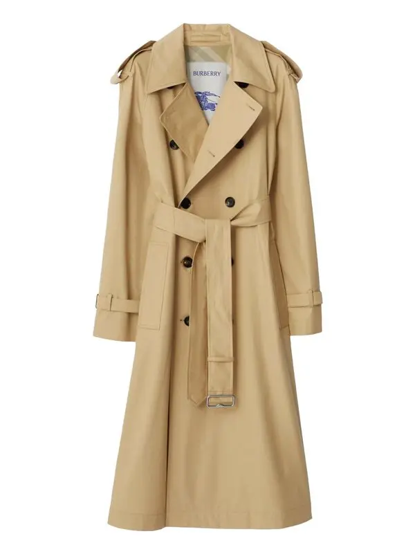 Burberry Gabardine Trench Coat - Neutrals