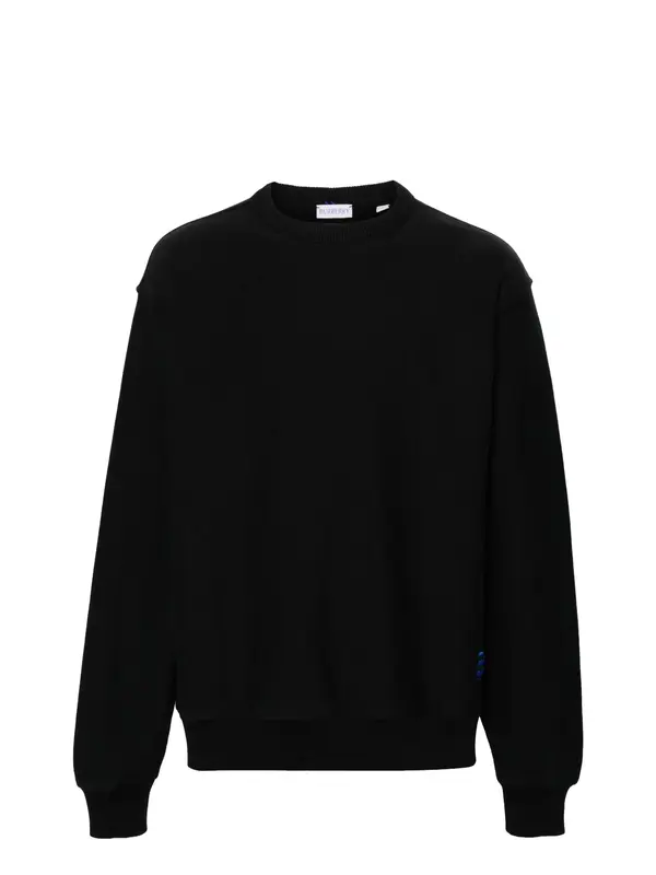 Burberry Ekd-patch Cotton Sweatshirt - Black