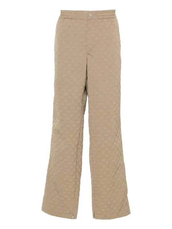 MISBHV Debossed Logo Straight-leg Trousers - Neutrals