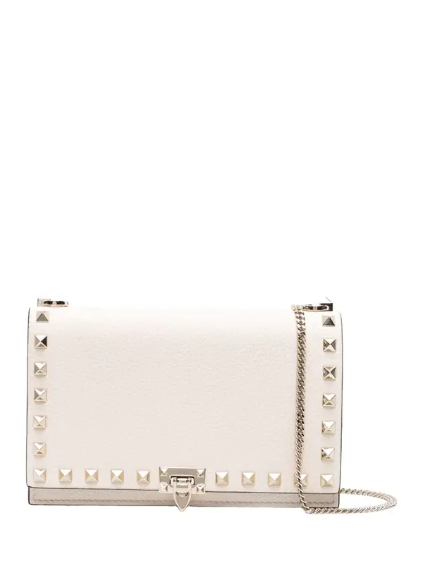 Valentino Garavani Rockstud Leather Crossbody Bag - Neutrals