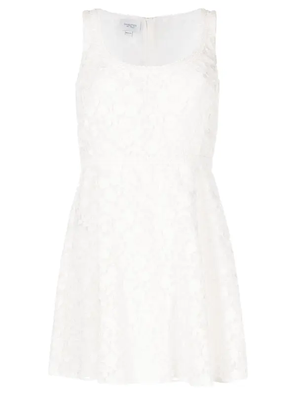 Giambattista Valli Sleeveless Lace Mini Dress - White