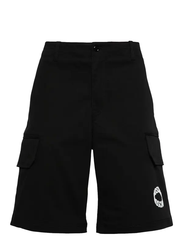 Moschino Logo-print Cargo Shorts - Black