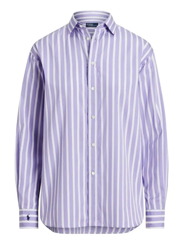 Polo Ralph Lauren Striped Two-tone Cotton Shirt - Purple