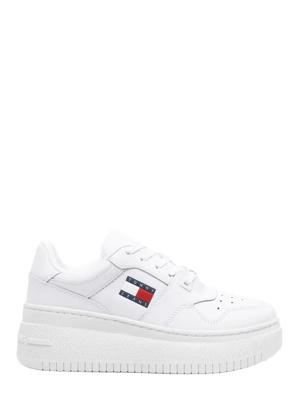 Tommy Hilfiger Retro Basket Leather Sneakers - White
