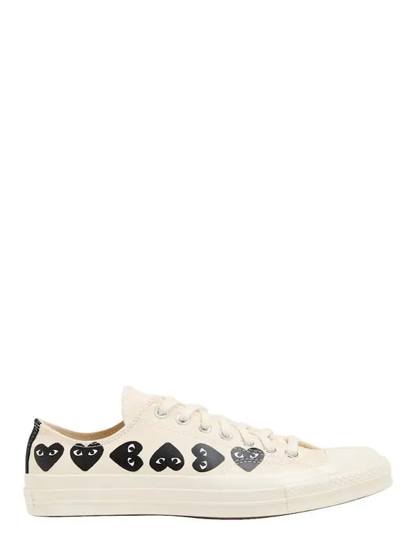 CDG PLAY X Converse Multi Heart Low-top Sneakers - Offwht