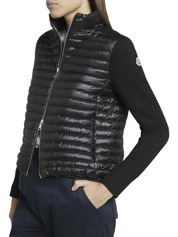 Moncler Hybrid Puffer Cardigan - Black
