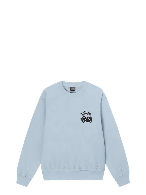 StÜssy Dice Pigment Dyed Crew 'sky - Blue