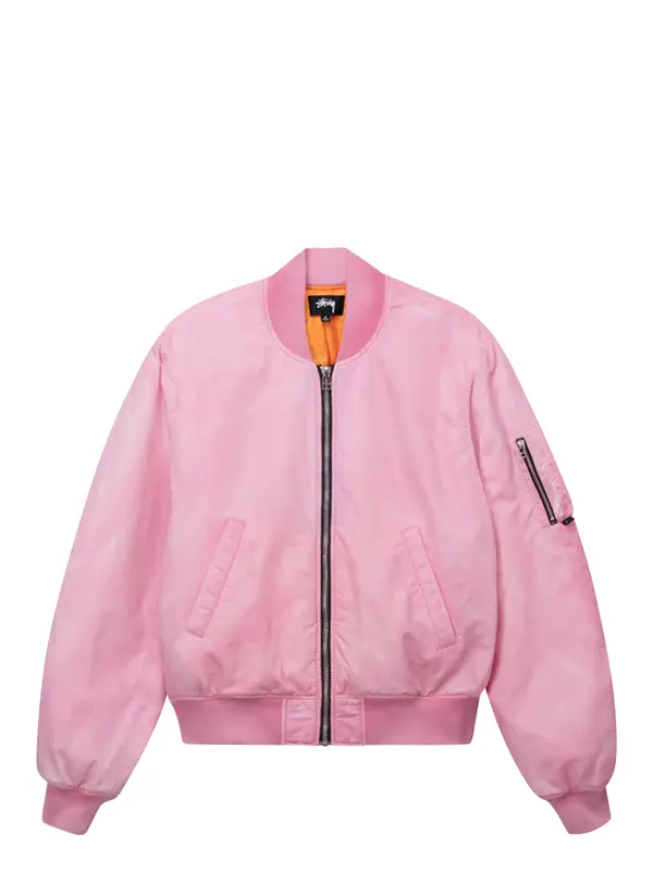 StÜssy Dyed Nylon Bomber - Pink