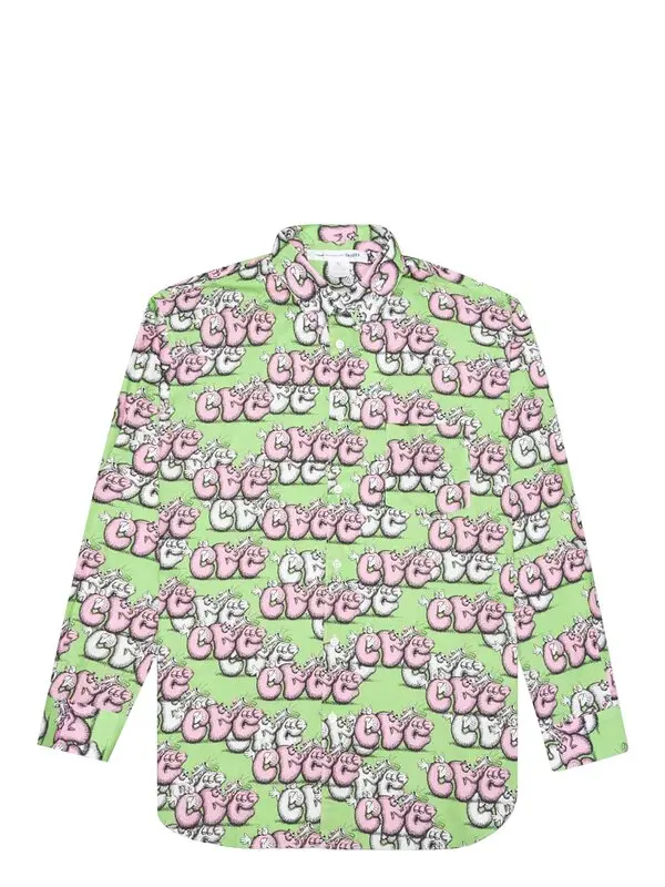 Comme Des Garçons X Kaws Printed Shirt - White