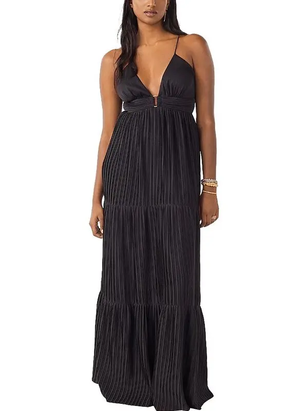 Ba&sh Wasta Tiered Maxi Dress - Black