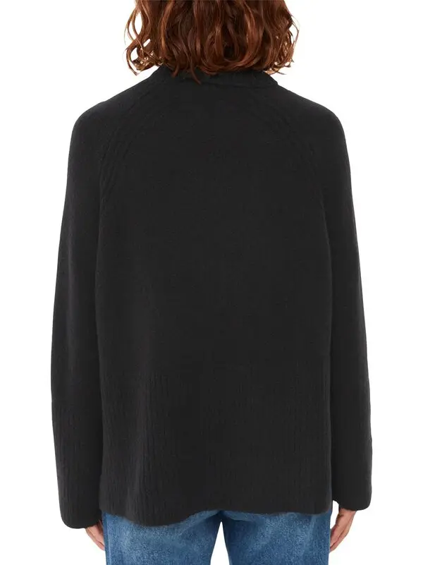 Whistles Textured Turtleneck Sweater - Black