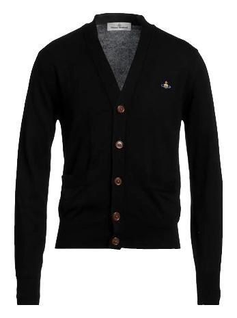 VIVIENNE WESTWOOD Cotton Cardigan With Logo Detail - Black