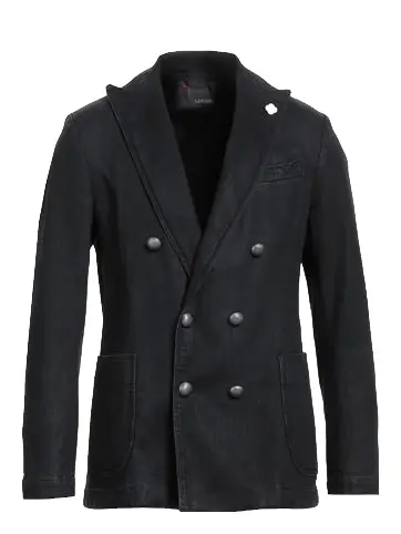 LARDINI Double-breasted Blazer - Black