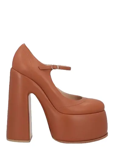 Casadei Leather Mary Jane Pumps - Brown