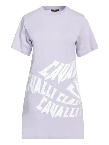 Roberto Cavalli Mini T-shirt Dress With Print - Lilac
