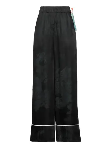 OFF-WHITE™ Floral Jacquard Wide Leg Pants - Black