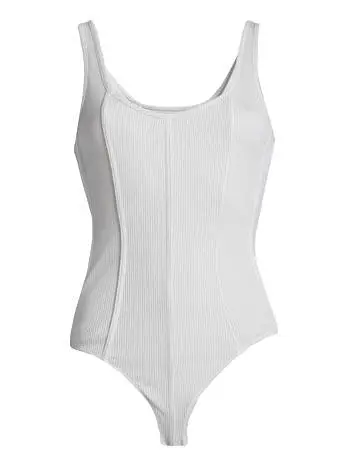 AGOLDE Ribbed Bodysuit - Grey