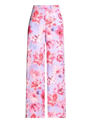 Pinko Floral Print Wide Leg Pants - Purple