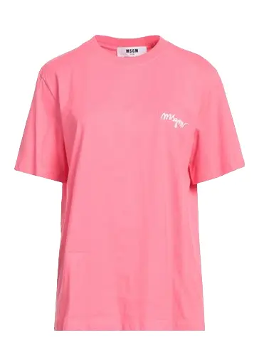 MSGM Basic Embroidered T-shirt - Magenta