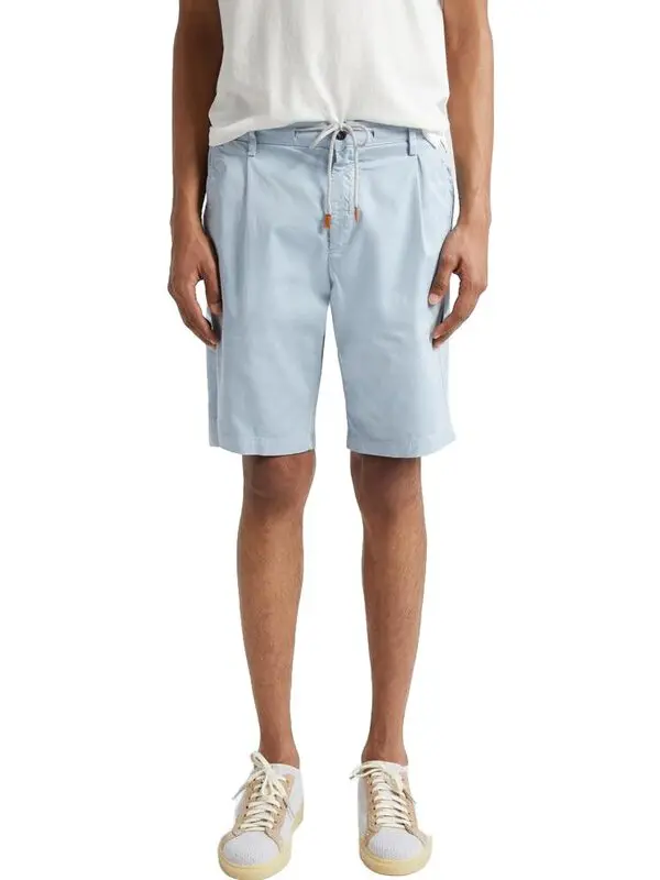 Eleventy Stretch Cotton Bermuda Shorts - Baby Blue