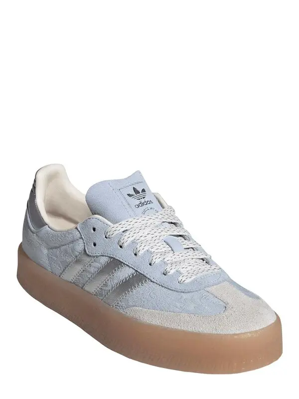 Adidas Sambae Platform Sneakers - Crystal Sky/silver/pearl