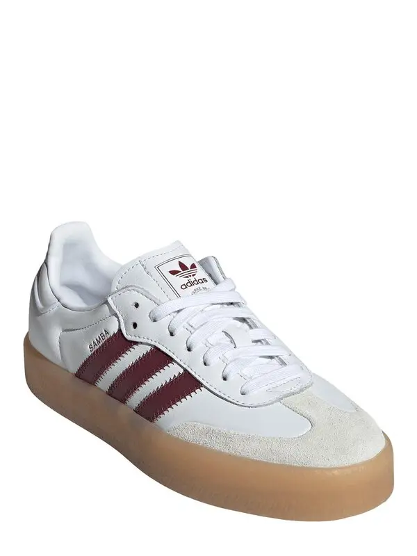 Adidas Sambae Platform Sneakers - White/ Shadow Red/ Off White