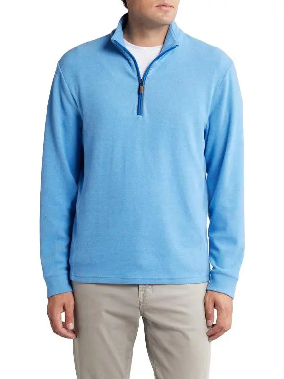 Vineyard Vines Calm Water Quarter Zip Top - Hull Blue